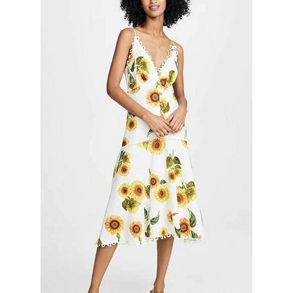 FARM Rio | Dresses | Farm Rio Sunflower Midi Dress | Poshmark